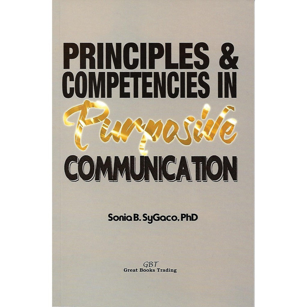 Principles Competencies in Purposive Communication – Great Books Trading